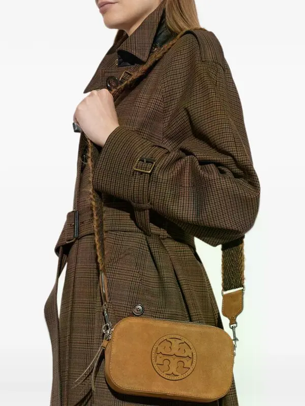 Tory Burch Mini Miller Suede Crossbody Bag - Brown