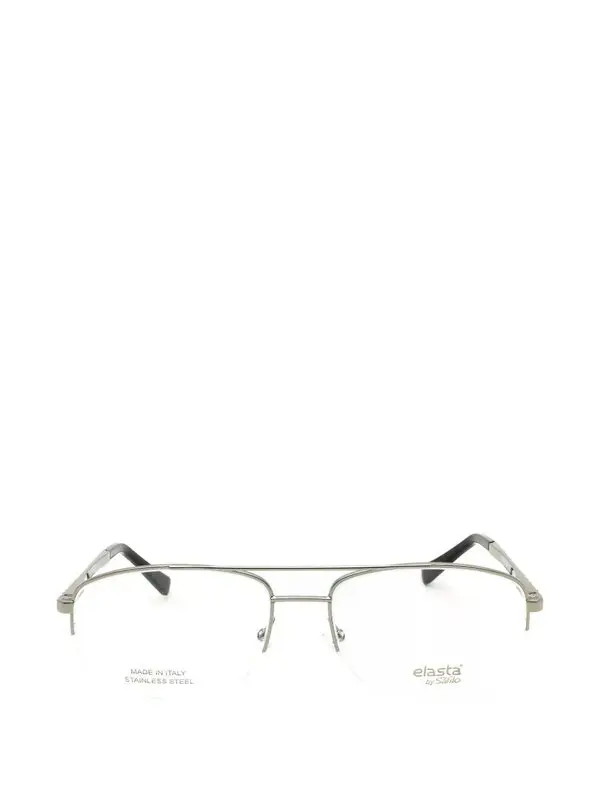 ELASTA Rectangular-frame Glasses - Silver