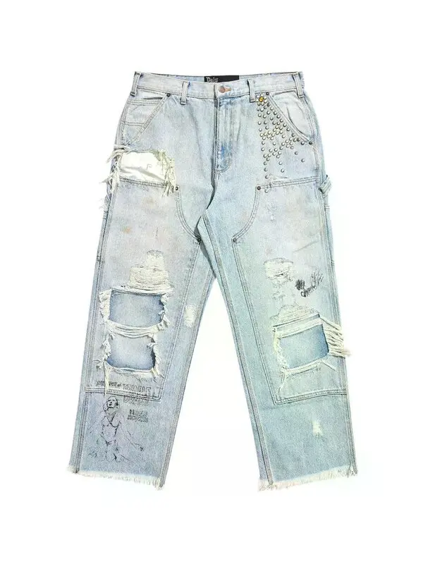 PALY Busted Distressed Studded Jeans