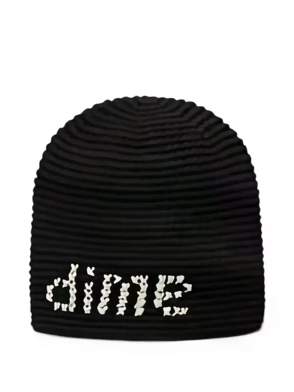 DIME Crochet Logo-embroidered Beanie Hat