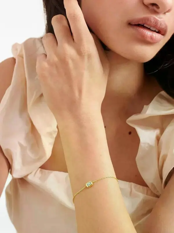 EDGE OF EMBER Deco Birthstone Topaz Bracelet