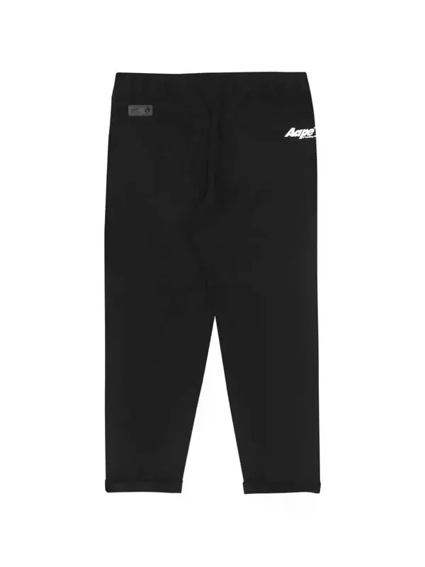 AAPE BY *A BATHING APE Logo-print Straight-leg Trousers - Black