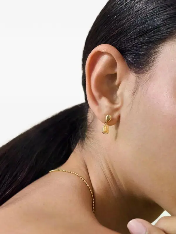EDGE OF EMBER Pebble Birthstone Drop Earrings