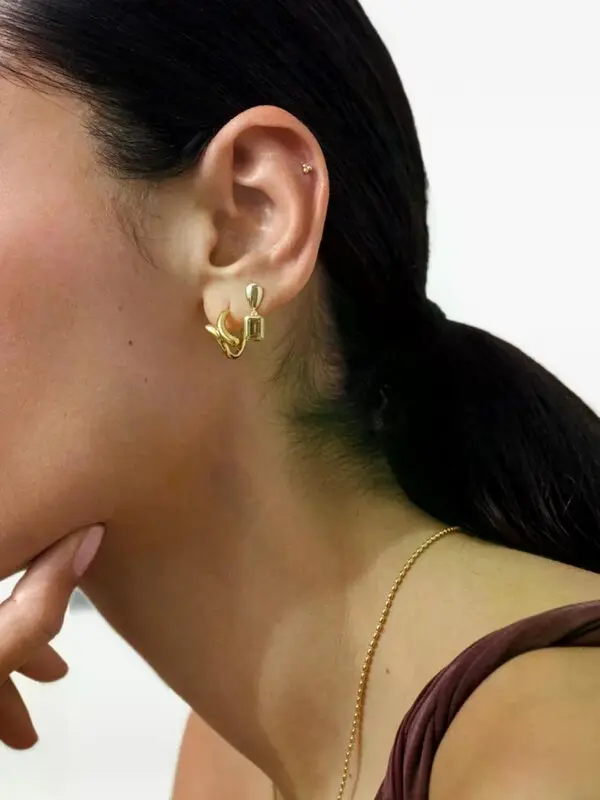 EDGE OF EMBER Pebble Birthstone Drop Earrings