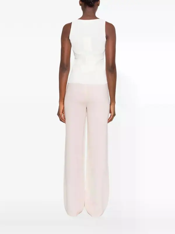 Max Mara Ribbed-knit Scoop-neck Top