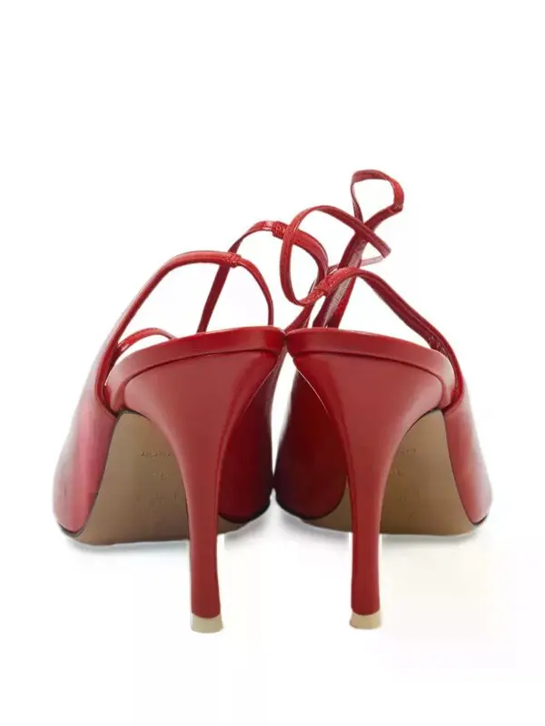 Attico Venus Ankle-tie Leather Pumps