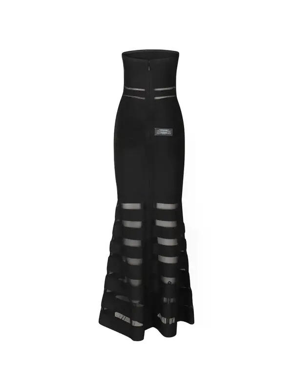 Herve Leger Kate Bandage Mesh-panel Dress - Black