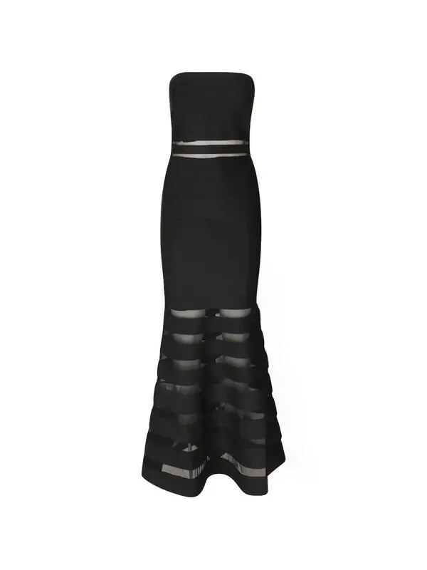 Herve Leger Kate Bandage Mesh-panel Dress