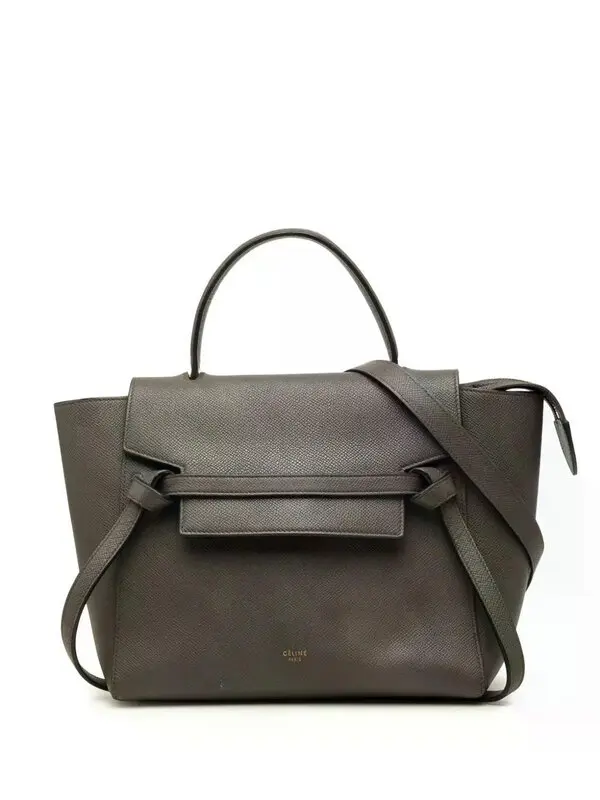 Celine 2017 Micro Grained Calfskin Belt Bag Satchel - Grey