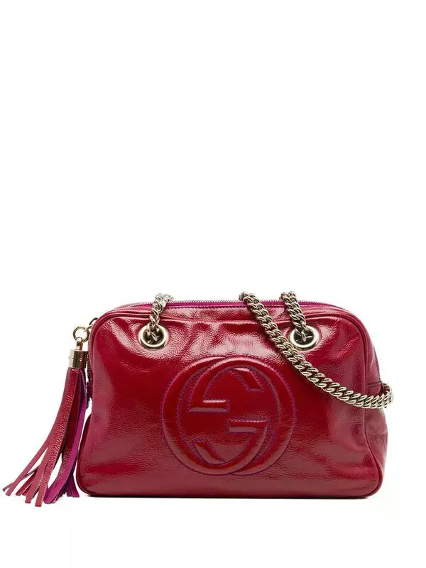 Gucci 2016-2026 Patent Soho Chain Zip Shoulder Bag
