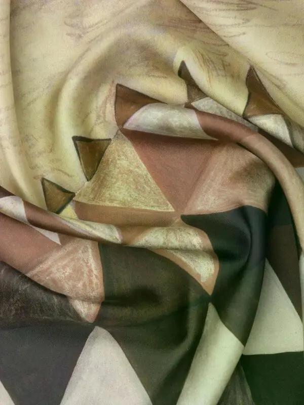ELIZABETTA Dani Geometric-print Scarf - Brown