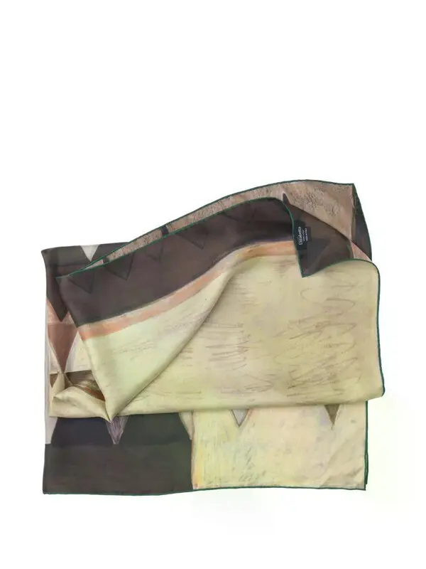 ELIZABETTA Dani Geometric-print Scarf - Brown