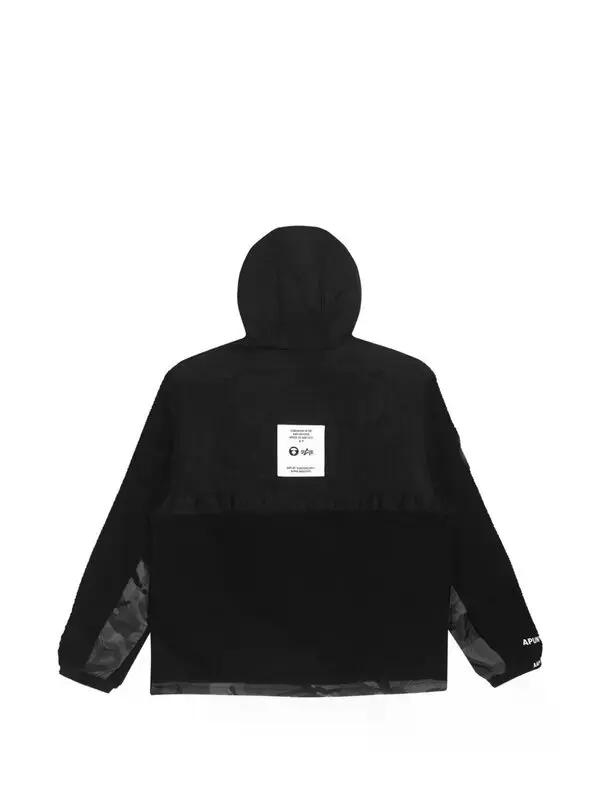 AAPE BY *A BATHING APE X Alpha Industries Quilted Fleece-panelled Hooded Jacket