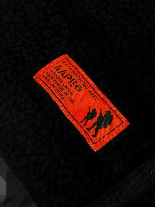 AAPE BY *A BATHING APE X Alpha Industries Quilted Fleece-panelled Hooded Jacket