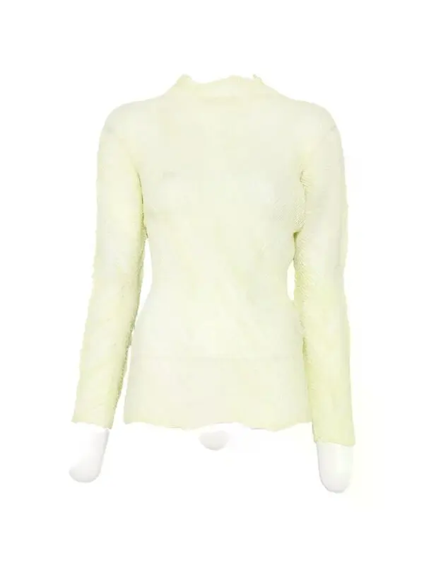 Issey Miyake Zigzag Pleats Top - Neutrals