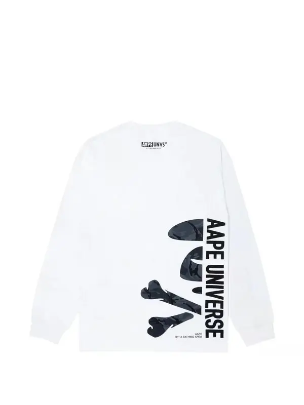 AAPE BY *A BATHING APE Moonface Long-sleeve T-shirt - White