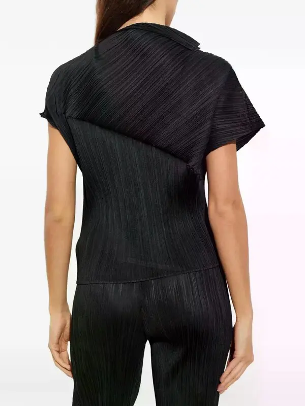 Issey Miyake Asymmetric Pleated Top