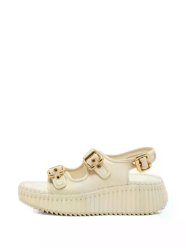 Chloé Nama Buckled Sandals - Neutrals