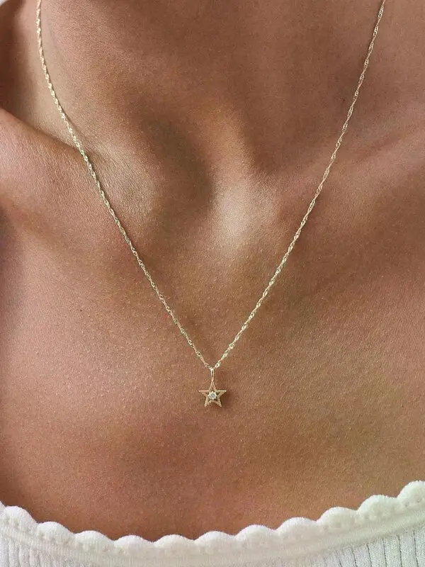 EDGE OF EMBER Star Diamond Pendant Necklace