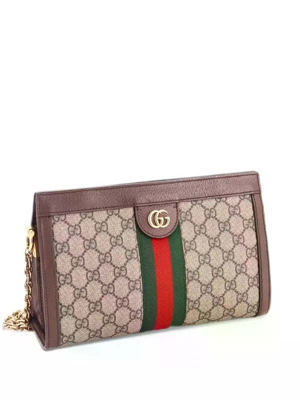 Gucci Ophidia Chain Shoulder Bag Gg Coated Canvas Small Crossbody Bag