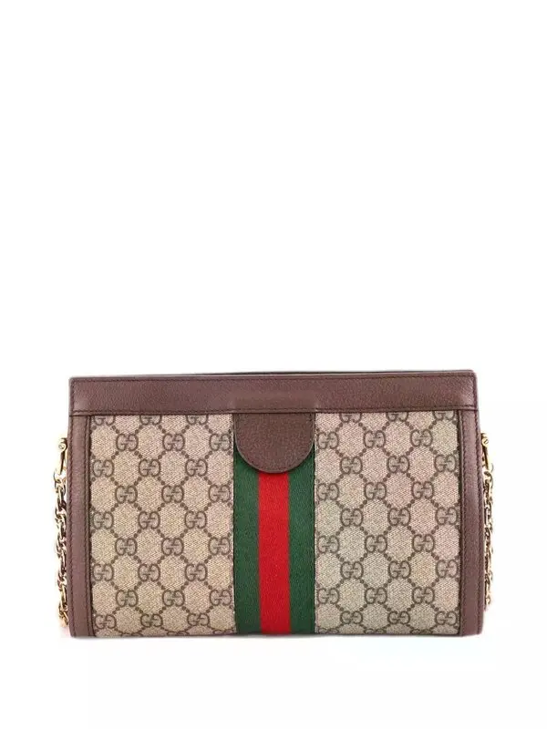 Gucci Ophidia Chain Shoulder Bag Gg Coated Canvas Small Crossbody Bag