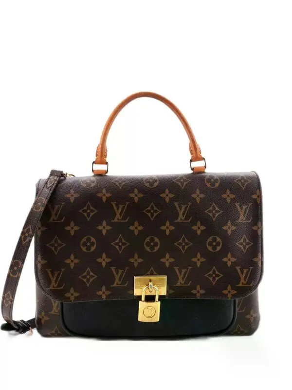 LOUIS VUITTON Marignan Handbag Monogram Canvas With Leather Shoulder Bag