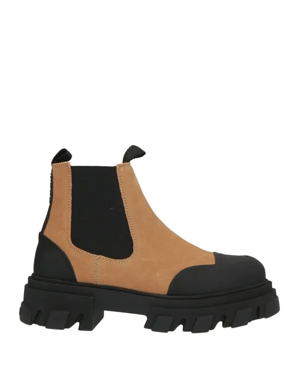 GANNI Ankle Boots Sand Size Textile Fibers
