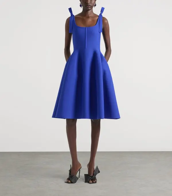 Givenchy Bow-strap Flared Midi Dress