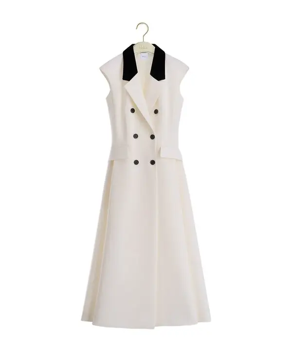 Dior Mid-length Flared Blazer Dress - White