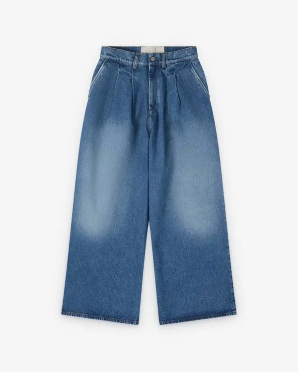 ERL Pleated Wide-leg Jeans