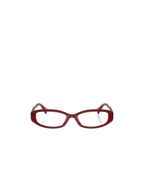 Miu Miu Oval-frame Glasses - Opal Red