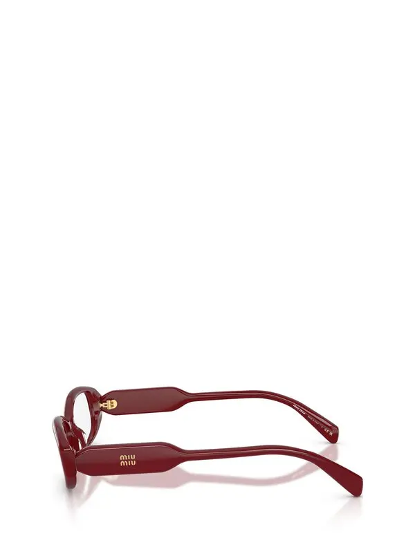 Miu Miu Oval-frame Glasses - Opal Red
