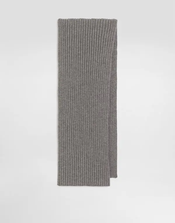 Dolce & Gabbana Logo-plaque Ribbed Scarf