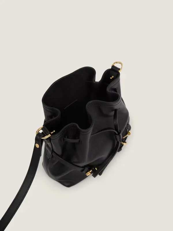 Givenchy Mini Voyou Bucket Bag In Shiny Leather