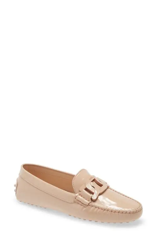 TOD'S Gommini Chain Detail Driving Moccasin - Blush