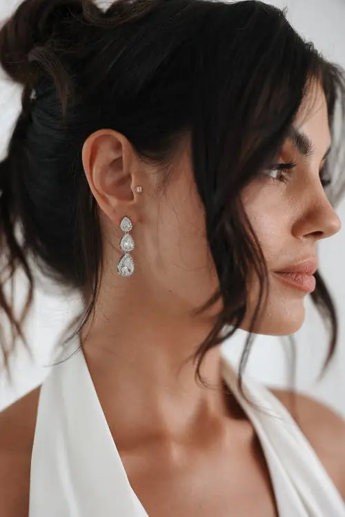 UNTAMED PETALS Dynasty Crystal Drop Earrings