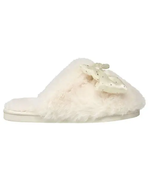 Thalia Sodi Bling Bow Slipper - Ivory