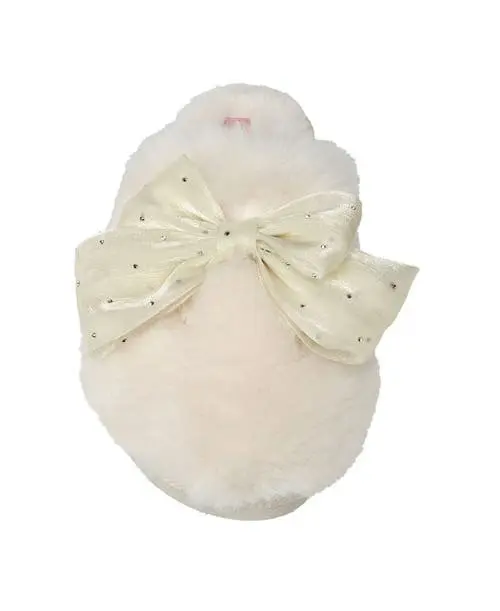 Thalia Sodi Bling Bow Slipper - Ivory