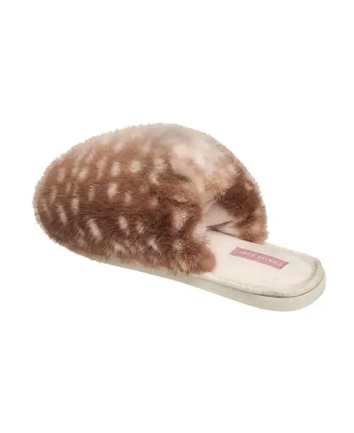 Thalia Sodi Bambi Sheepskin Fur Band Slipper