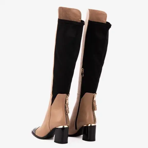 VINCI LEATHER SHOES The Verona Leather Knee High Boot