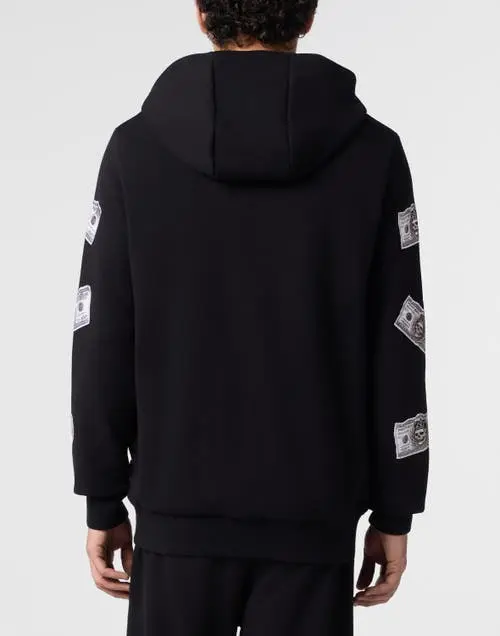 Philipp Plein Zip Hoodie Dollar Stones