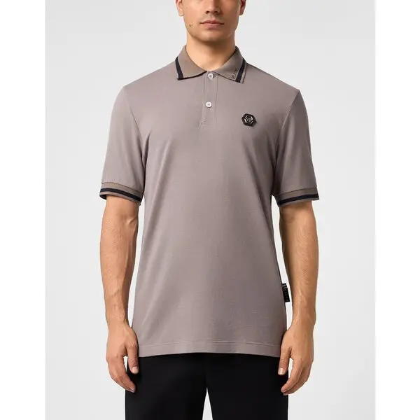 Philipp Plein Polo T-shirt Logo - Beige