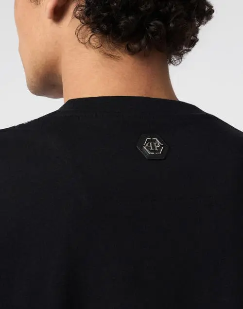 Philipp Plein Round Neck T-shirt Dollar Skull