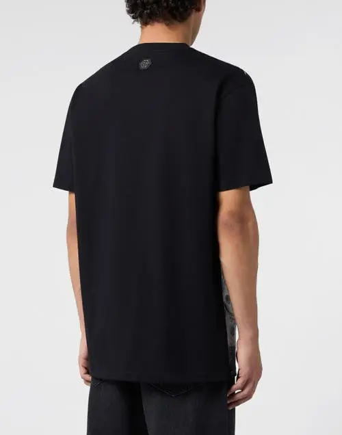 Philipp Plein Round Neck T-shirt Dollar Skull