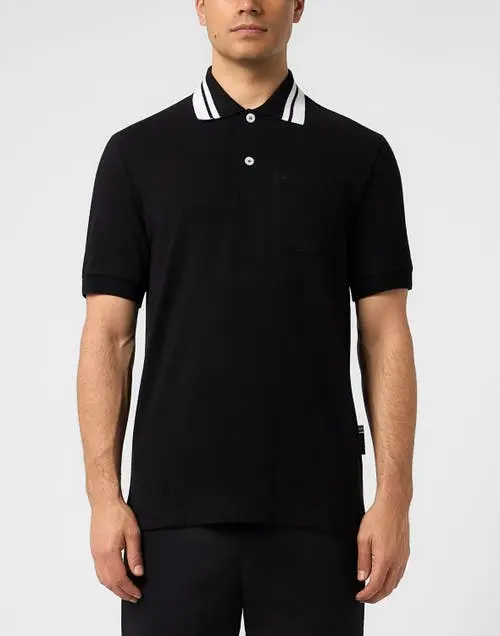 Philipp Plein Polo T-shirt Chest Pocket - Black