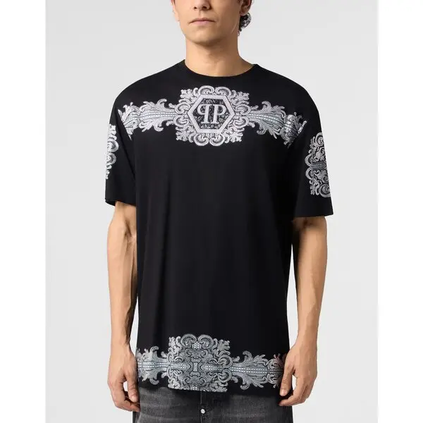 Philipp Plein Round Neck T-shirt Baroque Stones
