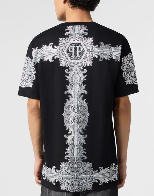 Philipp Plein Round Neck T-shirt Baroque Stones