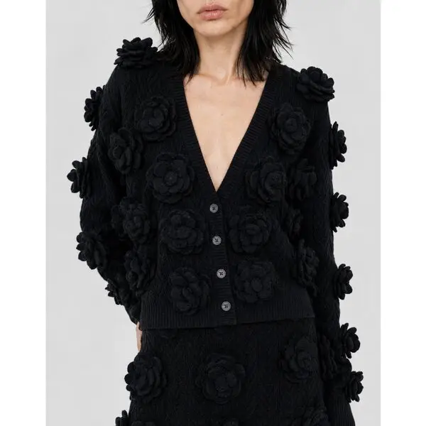 Philipp Plein Knitted Cardigan Roses