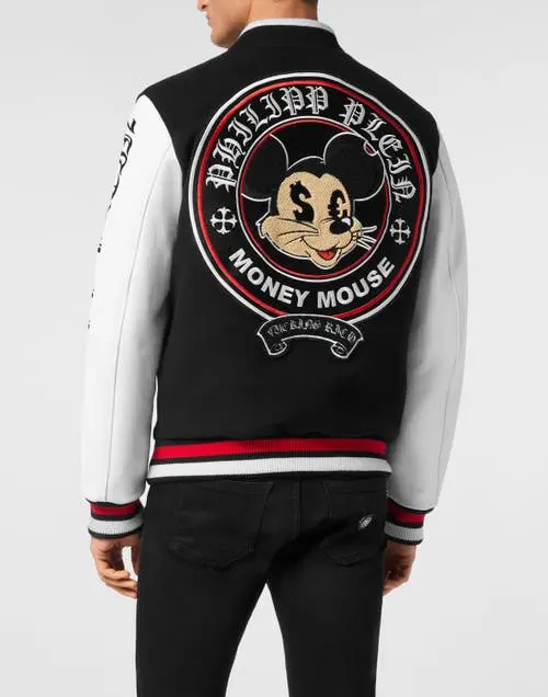 Philipp Plein College Bomber Jacket Ls Money Mouse