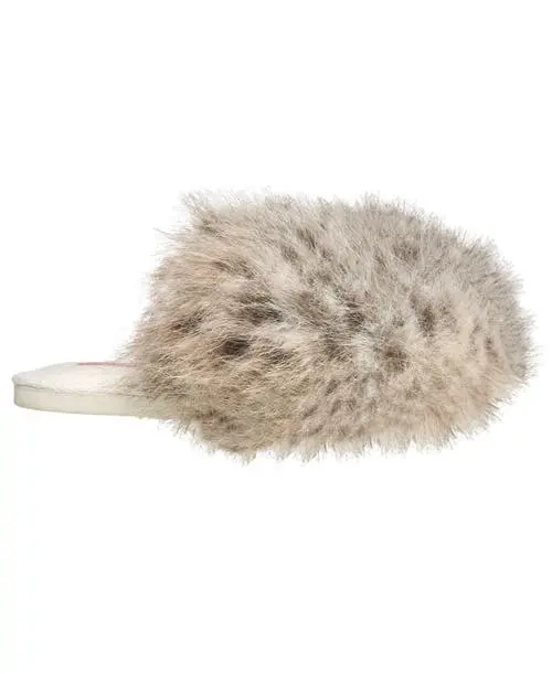 Thalia Sodi Animal Leopard Puff Ball Slipper